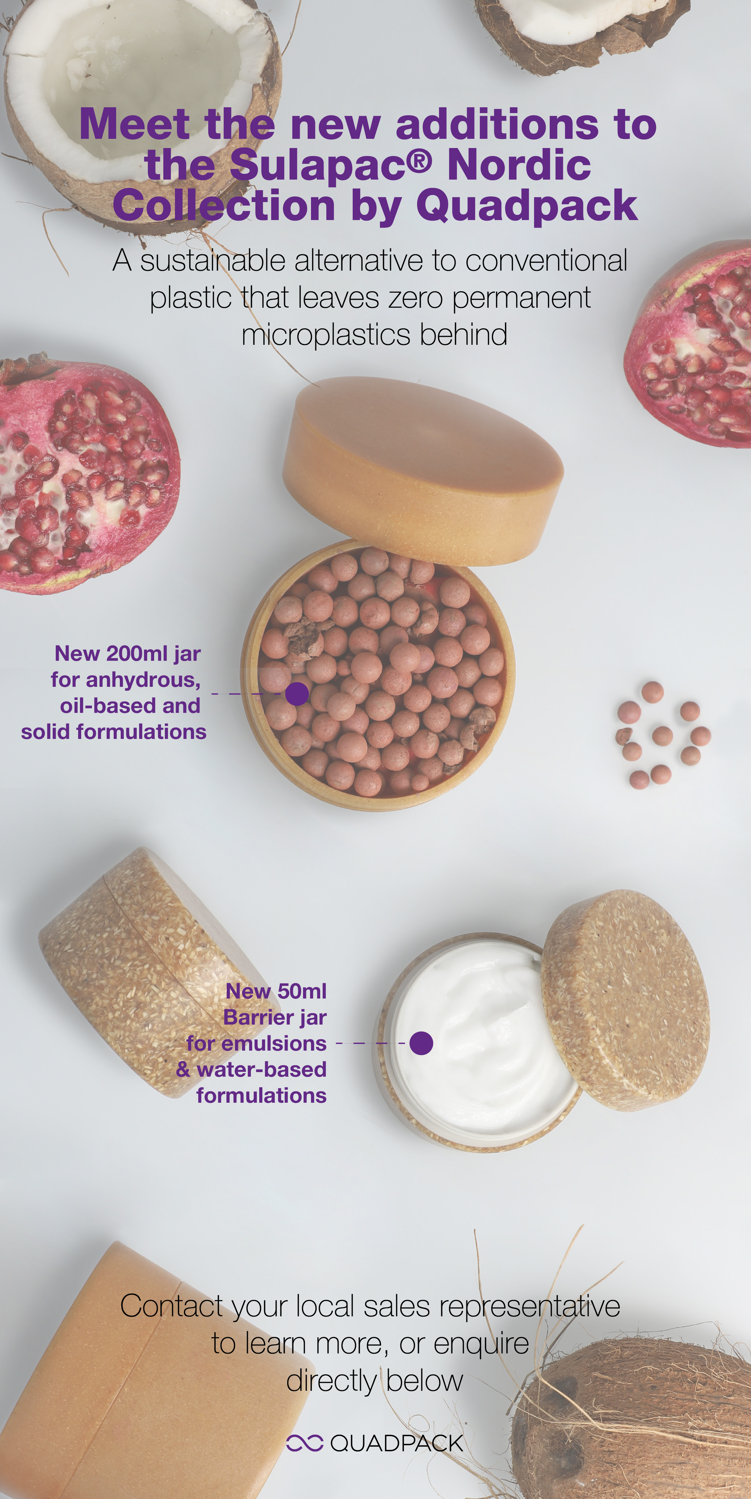 Quadpack unveils its most circular pack yet, a new 50ml jar in Sulapac ...